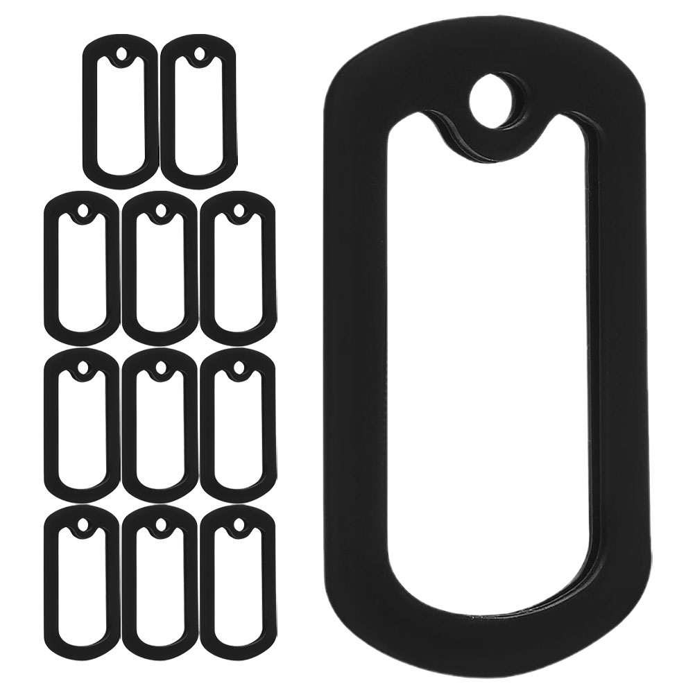 TAILTOSS Cylindrical Black Silicone Dog Tag Protector Replacement 12Pcs ...