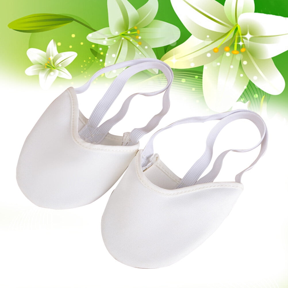TAILTOSS Ballet Dancing Shoes White Cloth 1 Pair Half Sole - Walmart.com