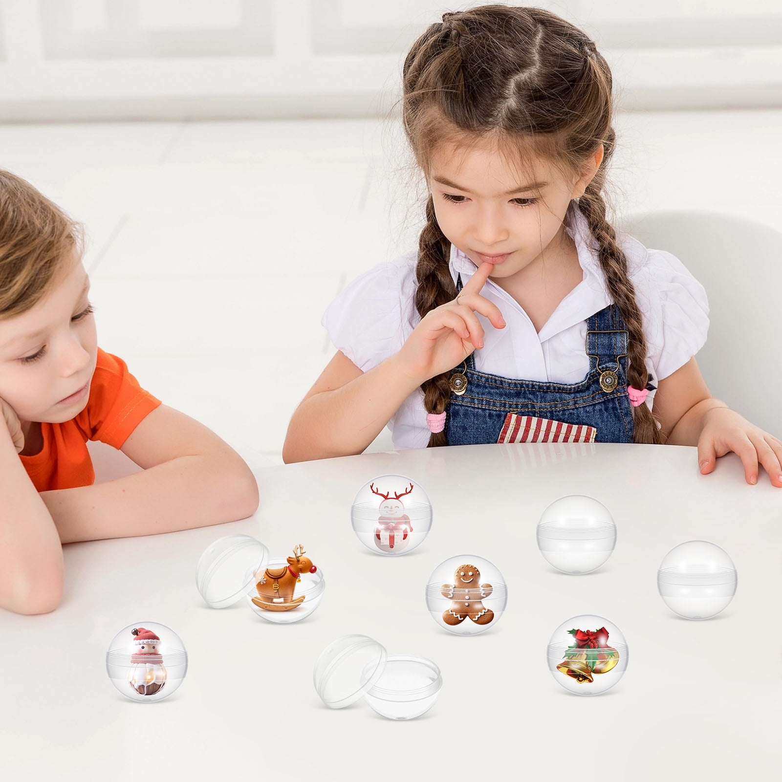 TAILTOSS Fillable Capsules Balls Transparent Plastic 50Pack For Capsule ...