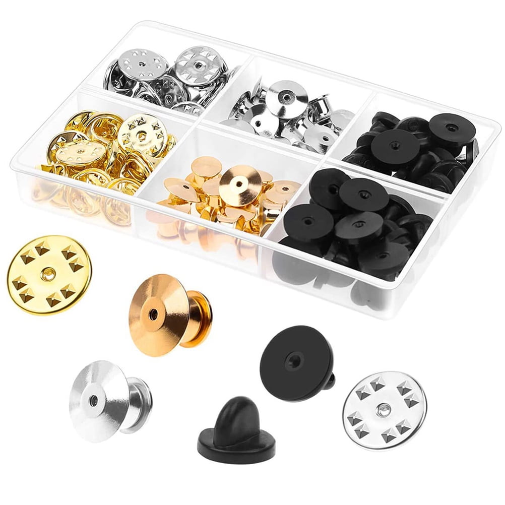 TAILTOSS Flat Round Pin Backs 84Pcs Metal for Diy Crafts and Tie Tacks ...