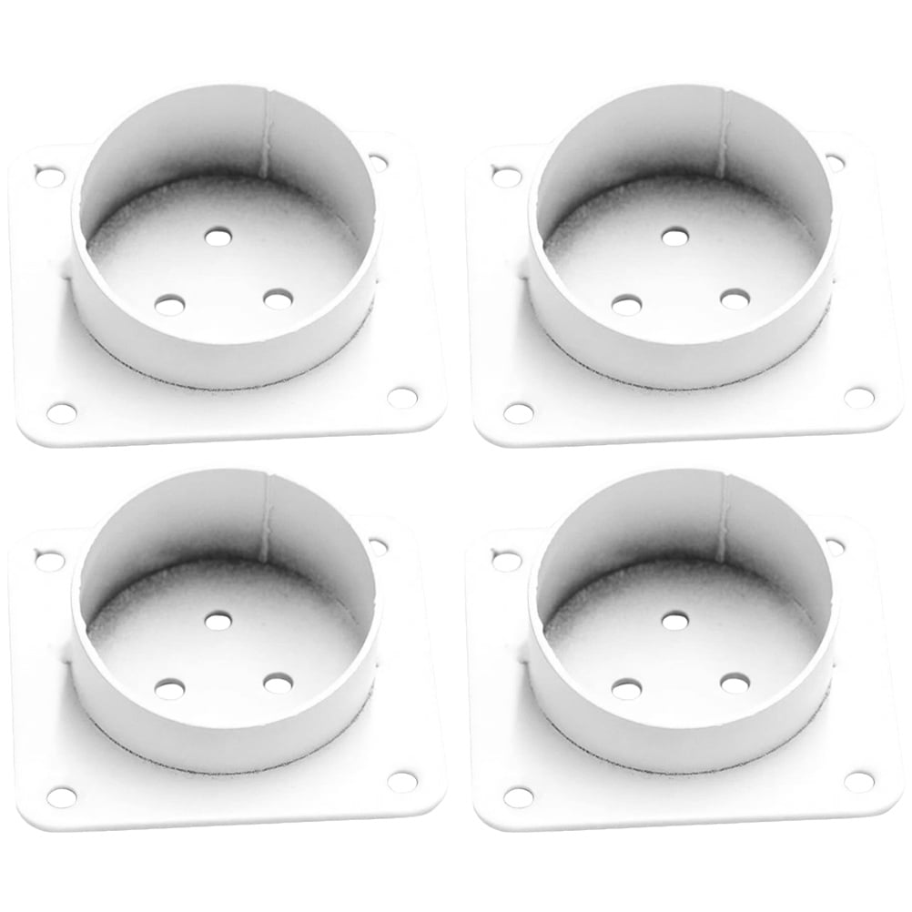 TAILTOSS Furniture Leg Connectors 4Pcs White Tubular Iron Mounting ...