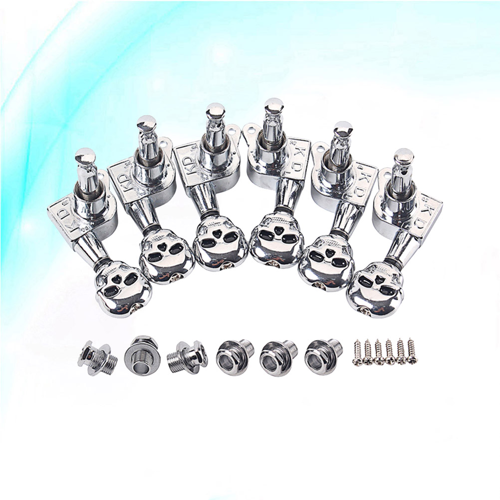 TAILTOSS Guitar Tuning Pegs 1 Set Silver Metal for Replacing Old Pegs 1 ...