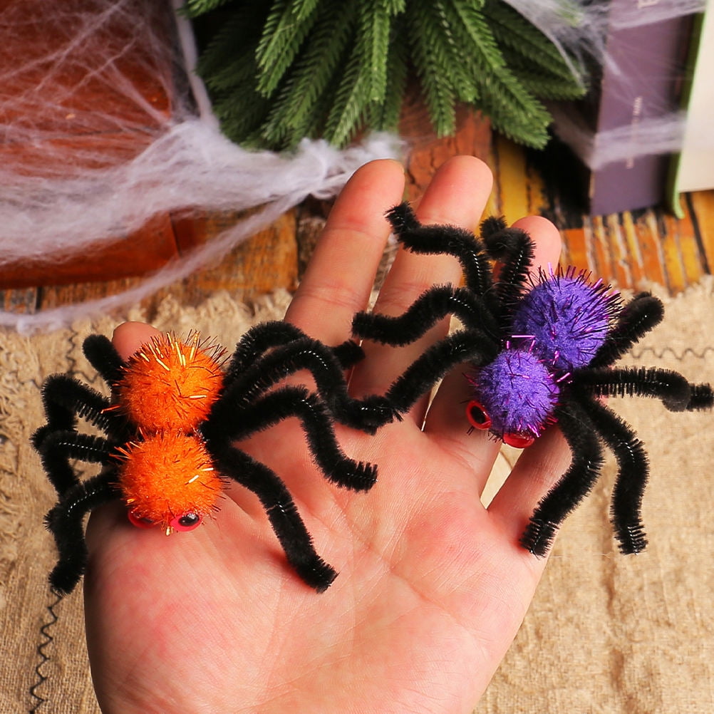 TAILTOSS Hair Barrette Spider Shape Iron Wire Plush Ball 2Pcs - Walmart.com