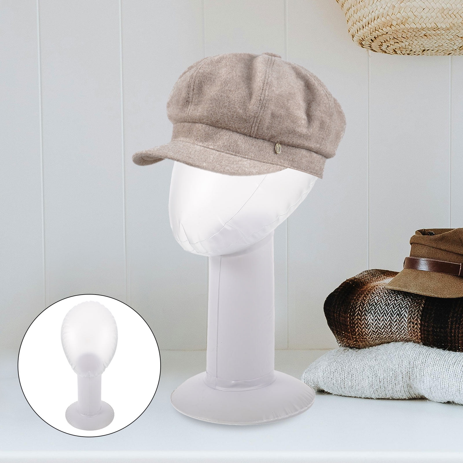 TAILTOSS Inflatable Mannequin Head for Hats and Wigs Display Rack with ...