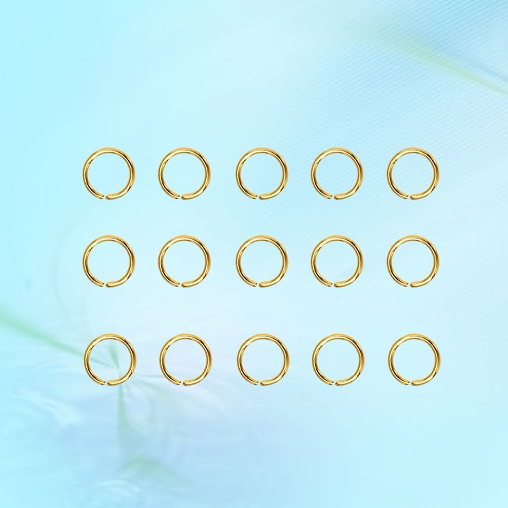 TAILTOSS Jewelry Making Rings 200Pcs Golden Circle Spring Loaded Buckle ...