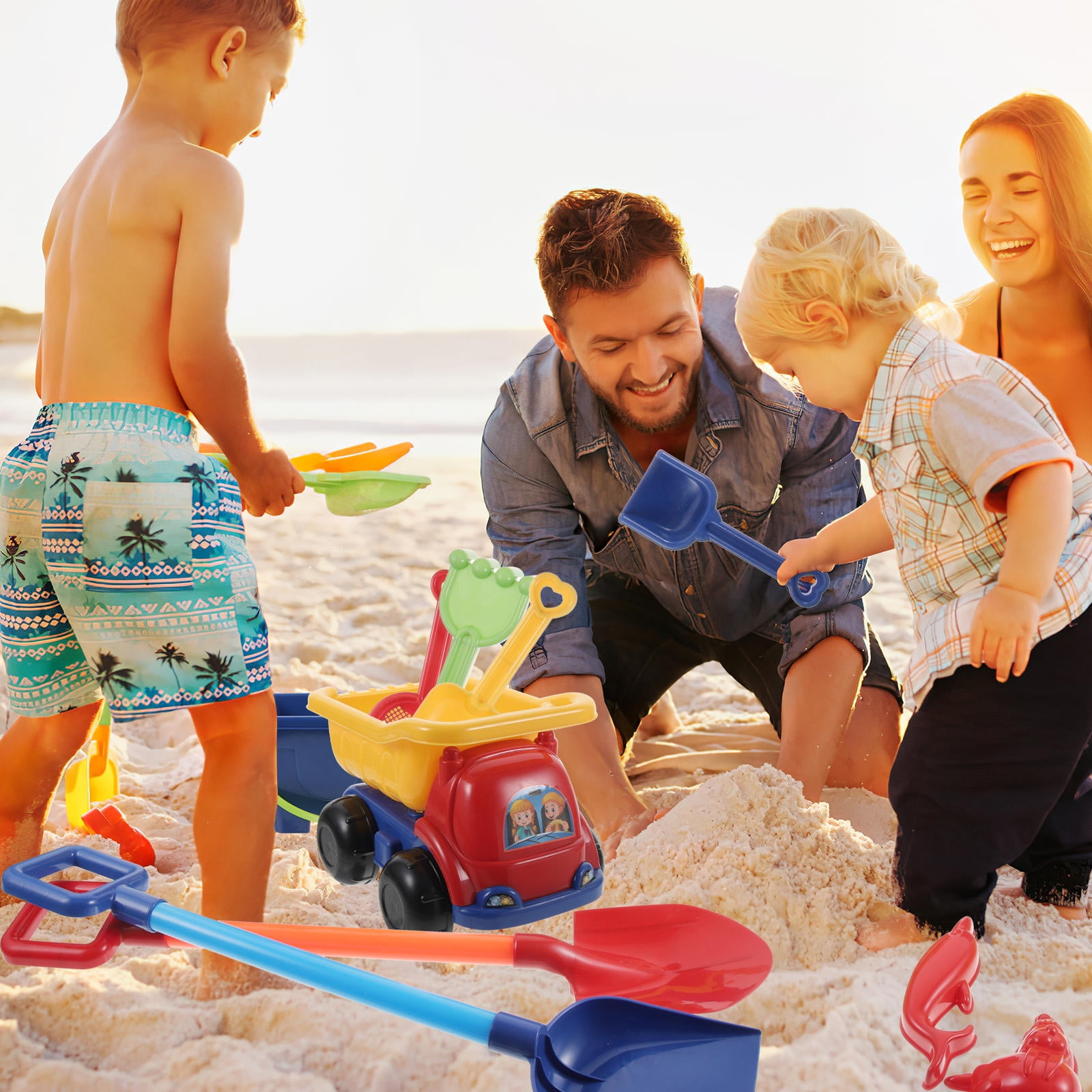 TAILTOSS Kids Outdoor Tool Kit 17Pcs Assorted Color Digger Toys for ...