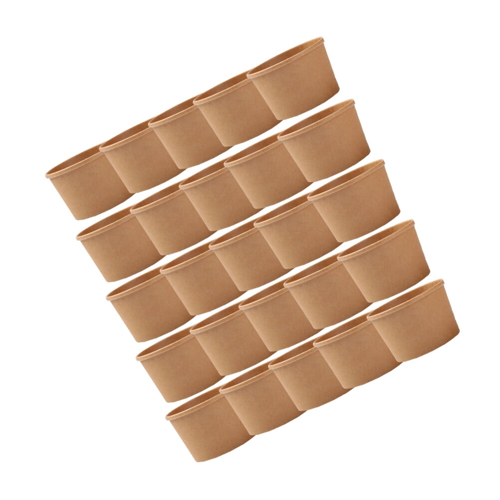 TAILTOSS Kraft Paper Soup Cups for Food Khaki Color 8 Ounce Meal Prep ...