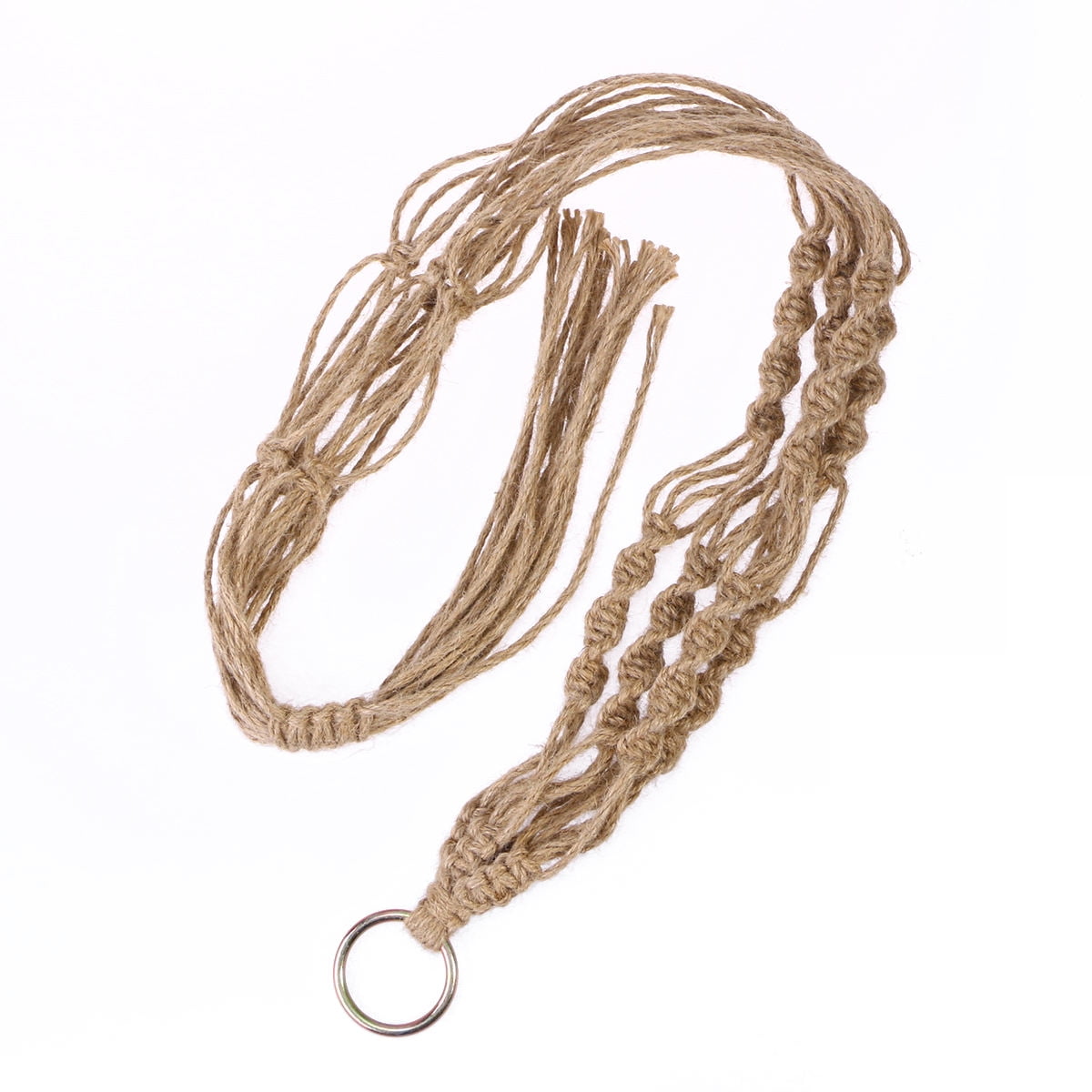 TAILTOSS Macrame Wall Hangers for Plants Rope Round Shape 1Pcs Light Yellow Hanging Flower Pot ...