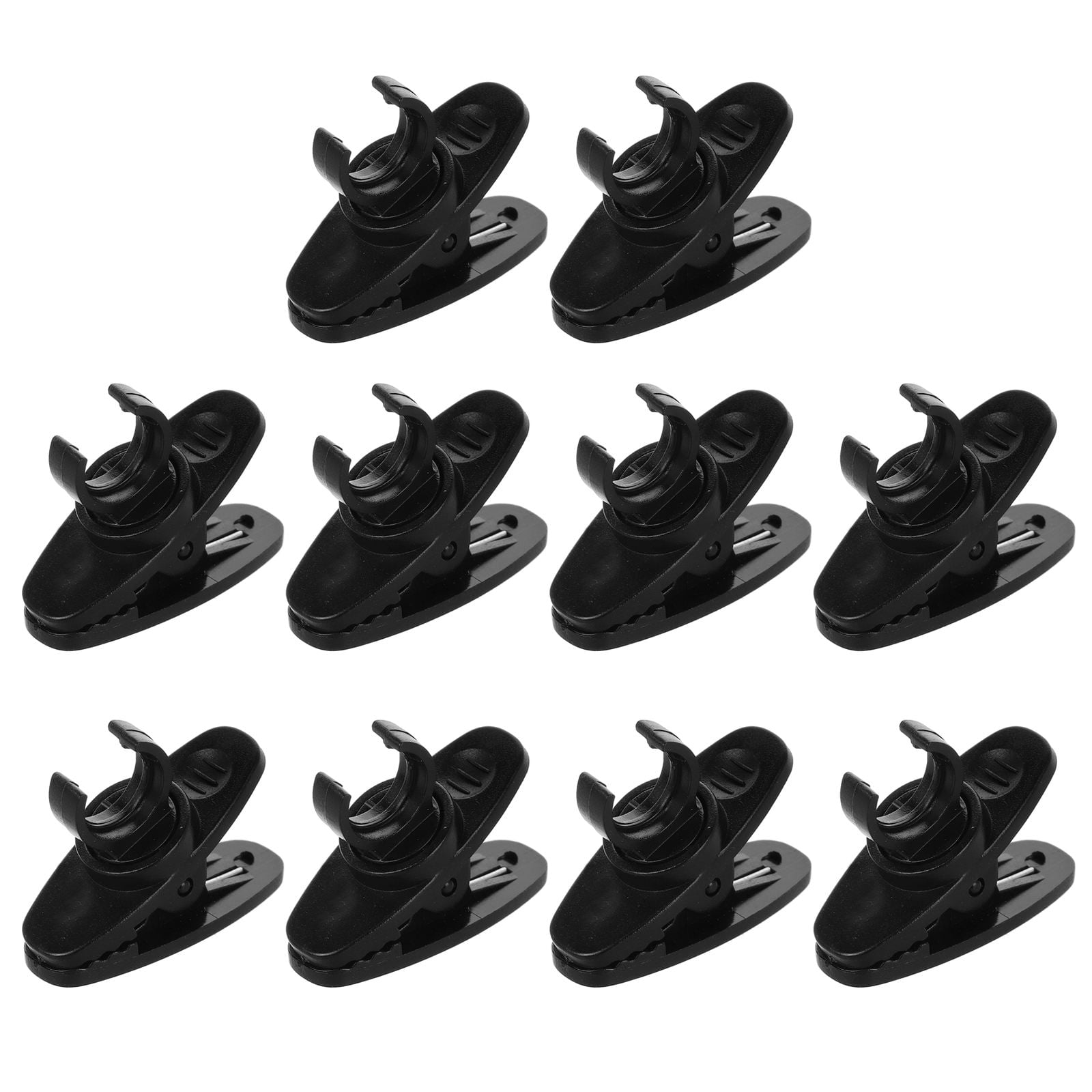 TAILTOSS Microphone Holder 10Pack Lavalier Mic Clips Black ABS for ...