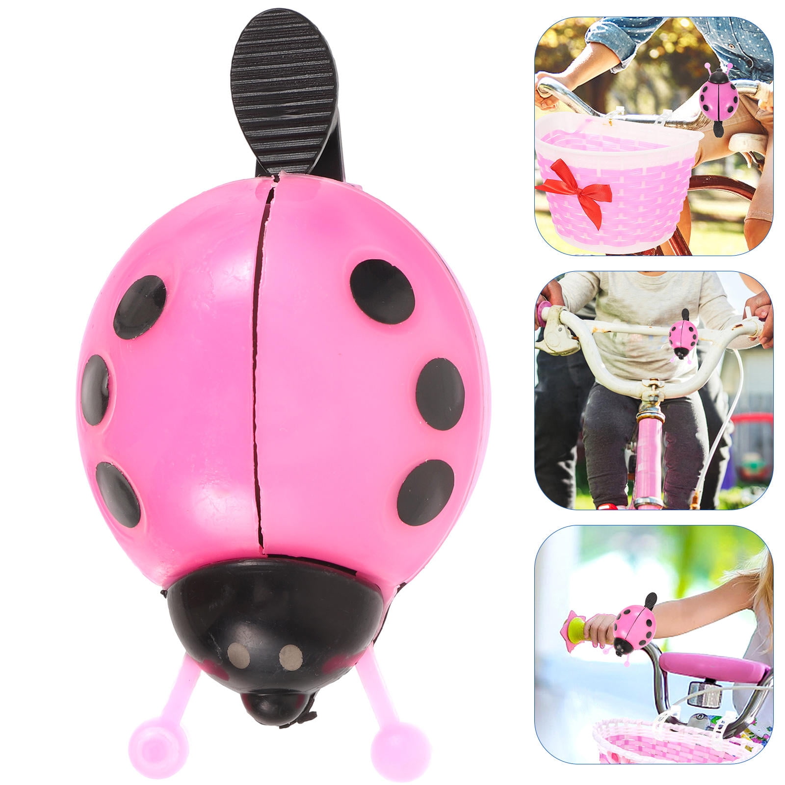 TAILTOSS Pink Ladybug Brass Bike For Easy To Attach Warning Ring With Sound Present For Bicycles ...