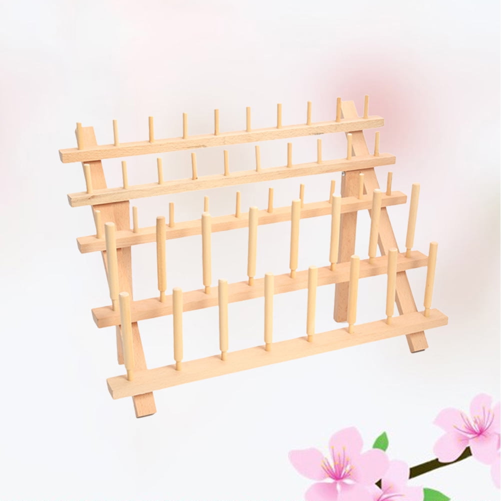 TAILTOSS Quilting Organizer 36Pack Khaki Wood Rectangular Thread Rack ...