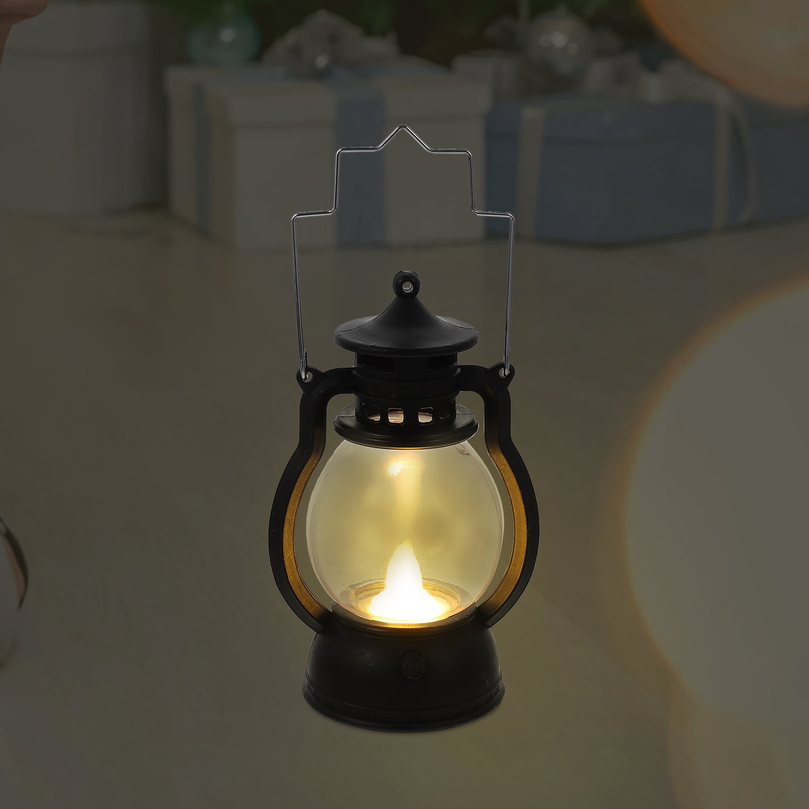 TAILTOSS Retro LED Kerosene Lamp Black ABS Handle Shape for Home and ...