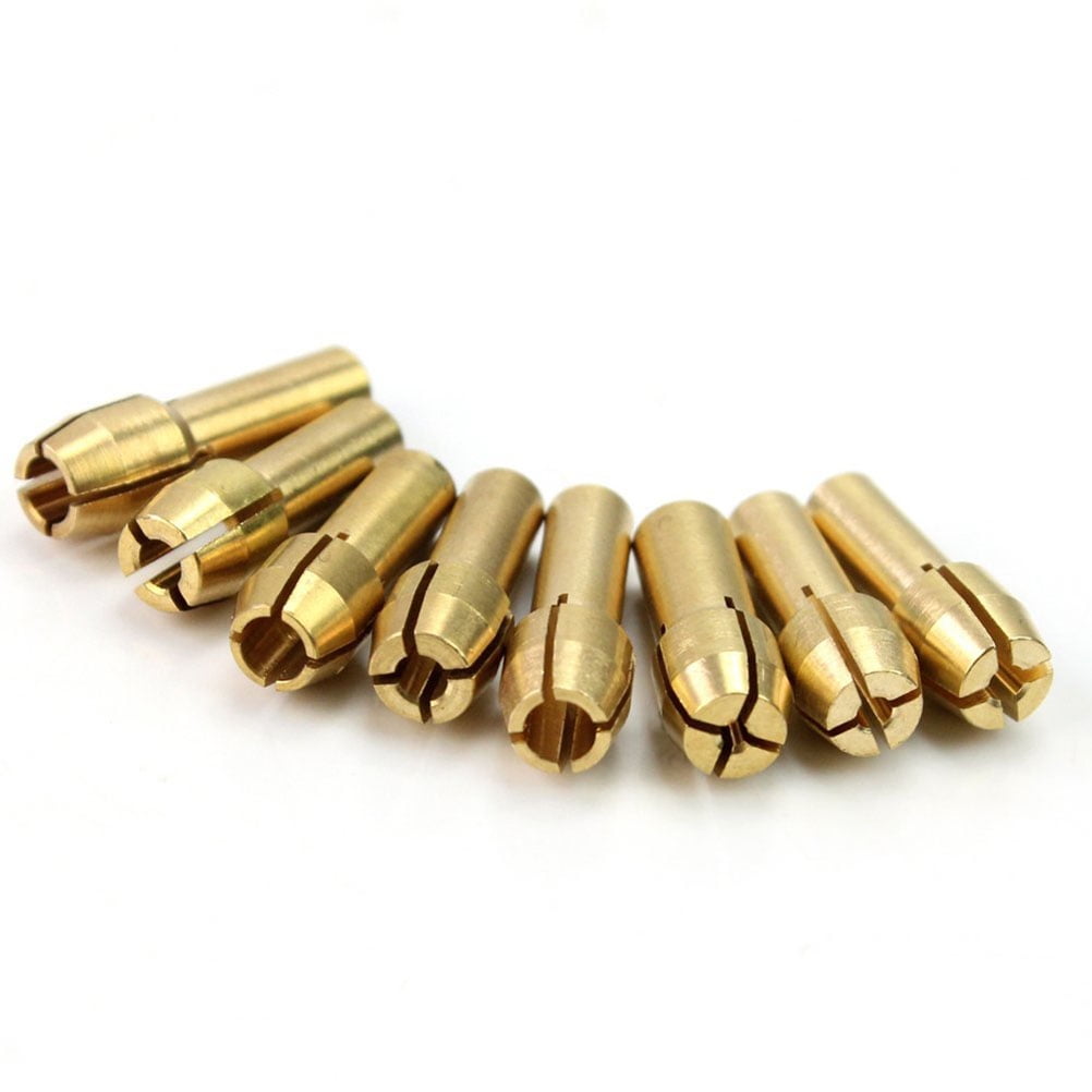 TAILTOSS Rotary Tool Accessory 8Pcs Brass Collet Pin Vises and Hobby ...