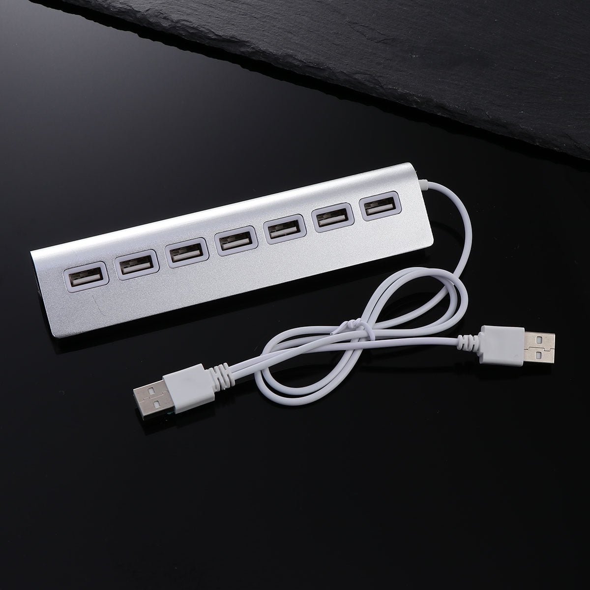 TAILTOSS Usb Extension Ports 1Pack Silver Aluminum Alloy Hub for Gaming ...