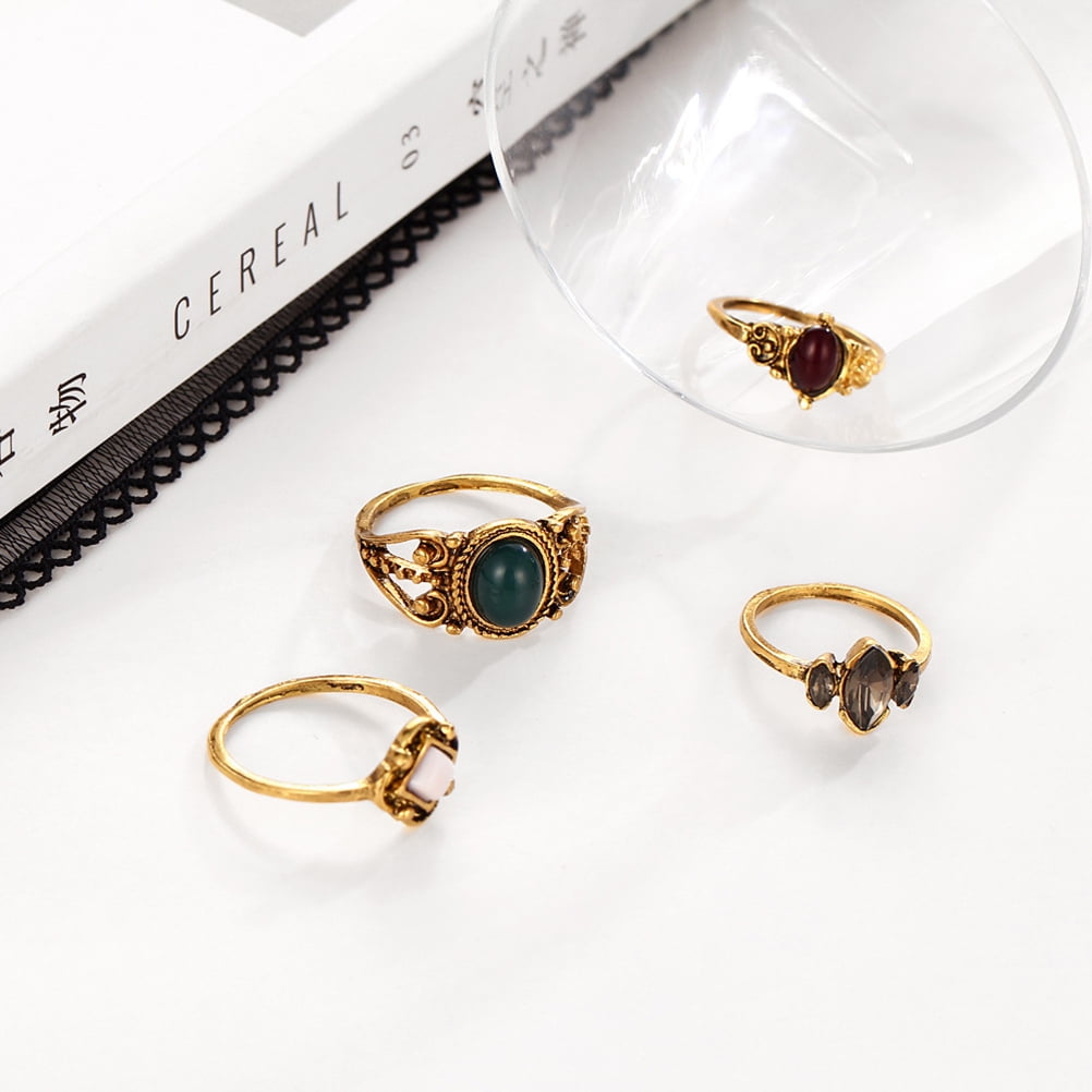 TAILTOSS Vintage Jewelry Set Rings for Summer Picnic Dancing Party ...
