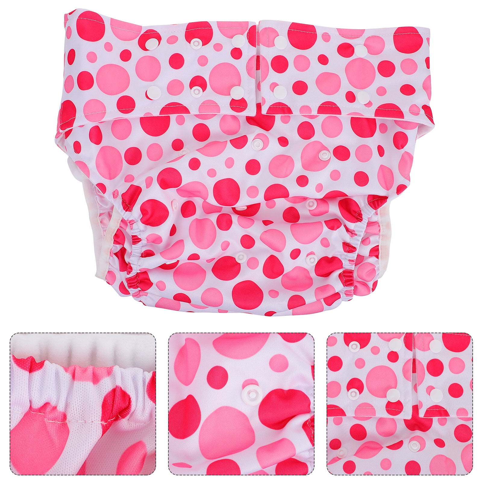 TAILTOSS Washable Reusable Adult Diaper Pink PUL Waterproof Cloth for ...