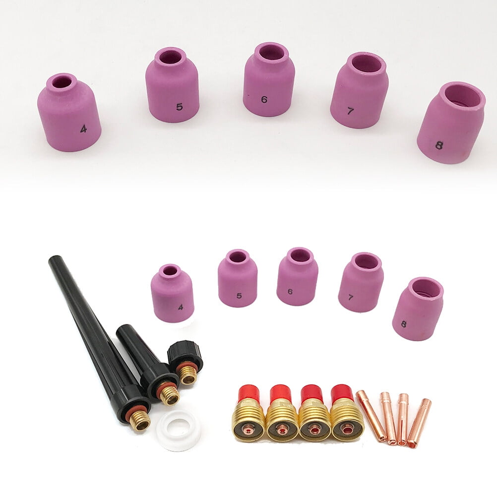 TAILTOSS Welding Torch Accessories 17Pcs TIG Gas Lens Collet Body ...