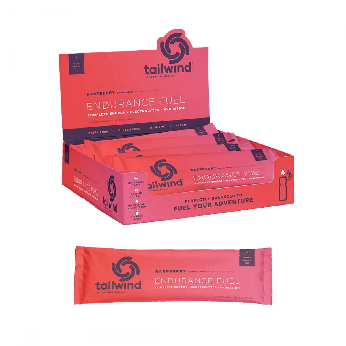 TAILWIND NUTRITION FOOD TAILWIND ENDURANCE FUEL CAFFEINE RASPBERRY BUZZ ...