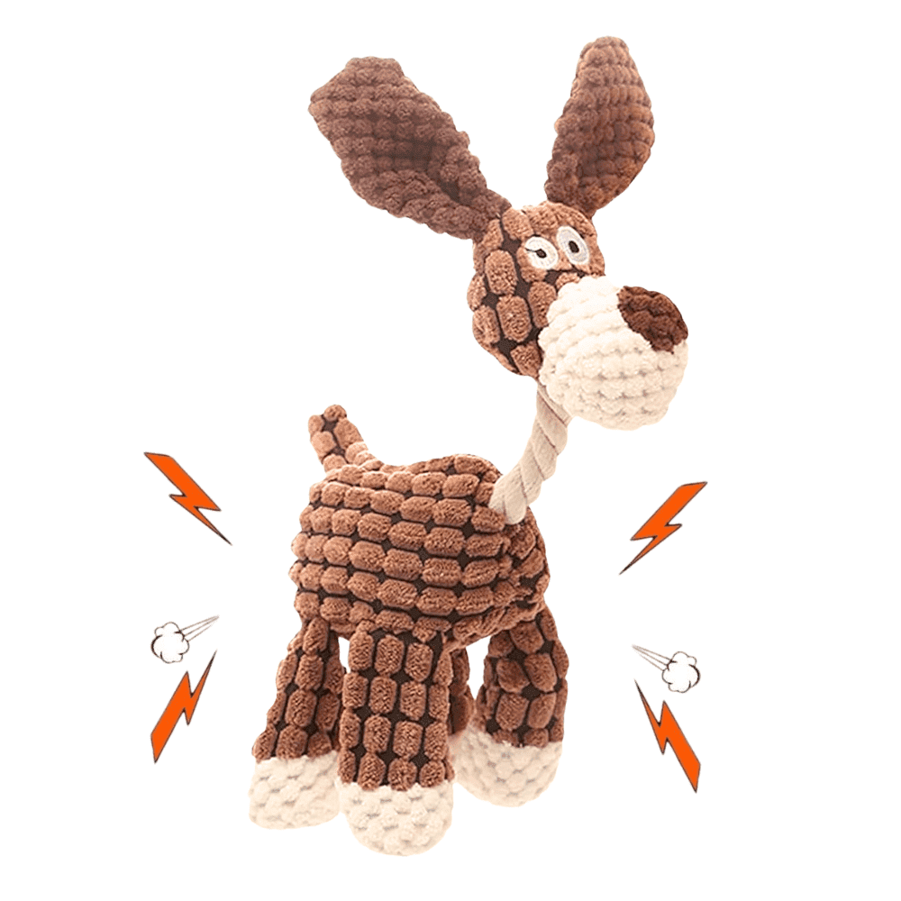 TAILY TAILS Interactive Squeaky Plush Dog Toy for Durability, Donkey ...