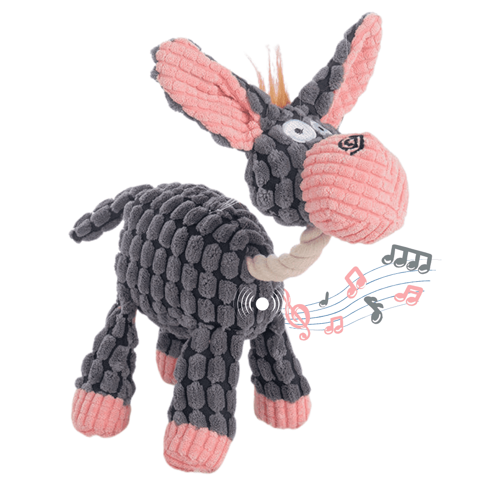TAILY TAILS Interactive Tough Plush Dog Toy – Squeaky Sound Soft Chew ...