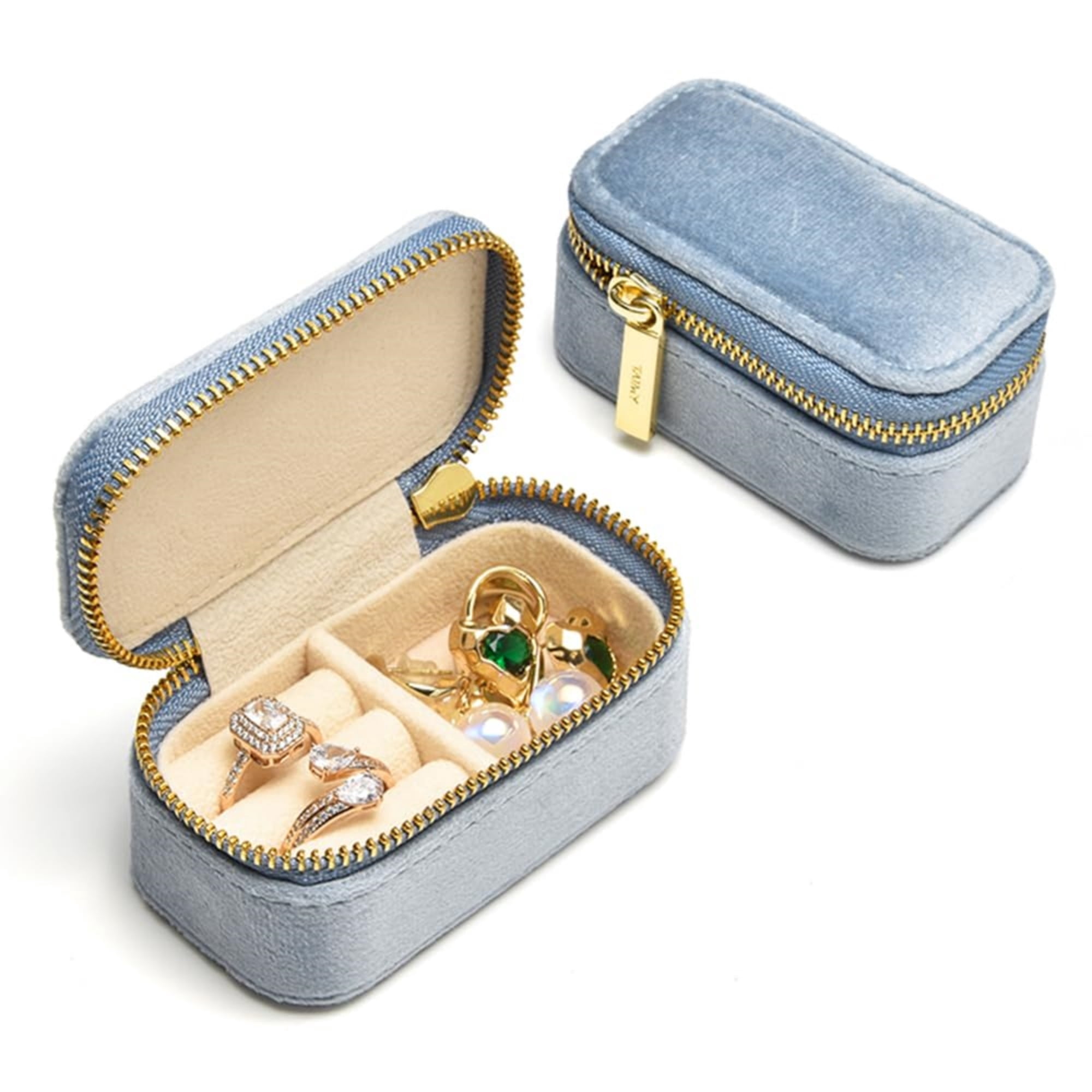TAIMY Mini Travel Jewelry Box Organizer For Ladies；Portable Jewelry ...