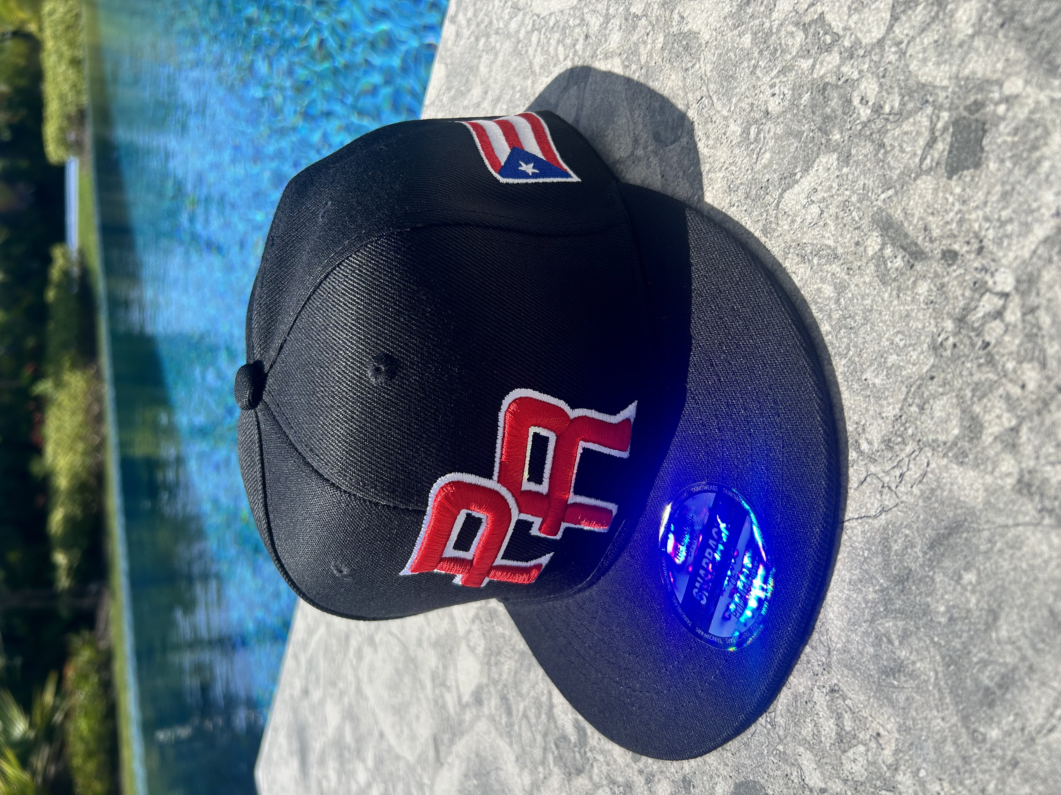 TAINOWEARS PR Black Red Ltrs Baseball Cap Snapback Adjustable - Walmart.com