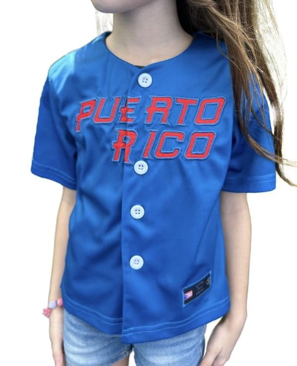 TAINOWEARS Puerto Rico Baseball Embroidery Jersey for children ...