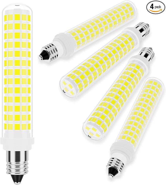 TAIYALOO E11 LED Bulb 75W Halogen Bulbs Equivalent,T4 Mini Candelabra LED Bulb Dimmable,Daylight ...