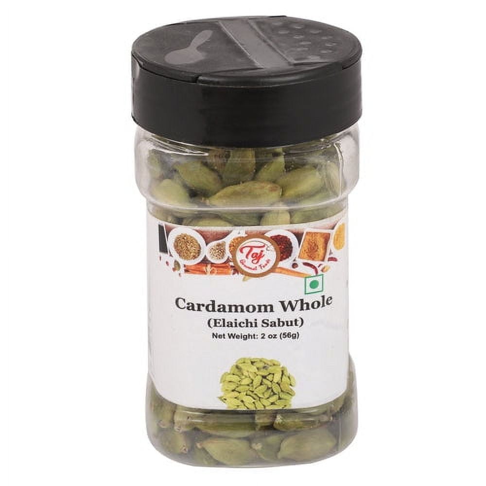 TAJ Cardamom Green Cardamom, Whole Pods, Indian Elaichi, 2oz (56g ...