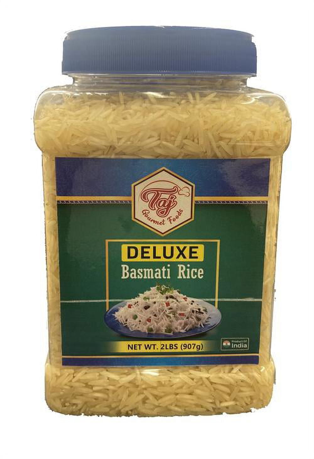 TAJ Deluxe Basmati Rice 2lbs(907g) Jar Pack - Walmart.com