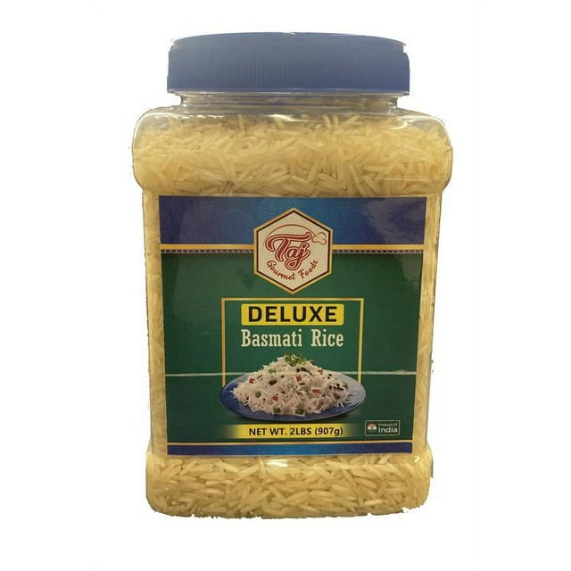TAJ Deluxe Basmati Rice 2lbs(907g) Jar Pack - Walmart.com