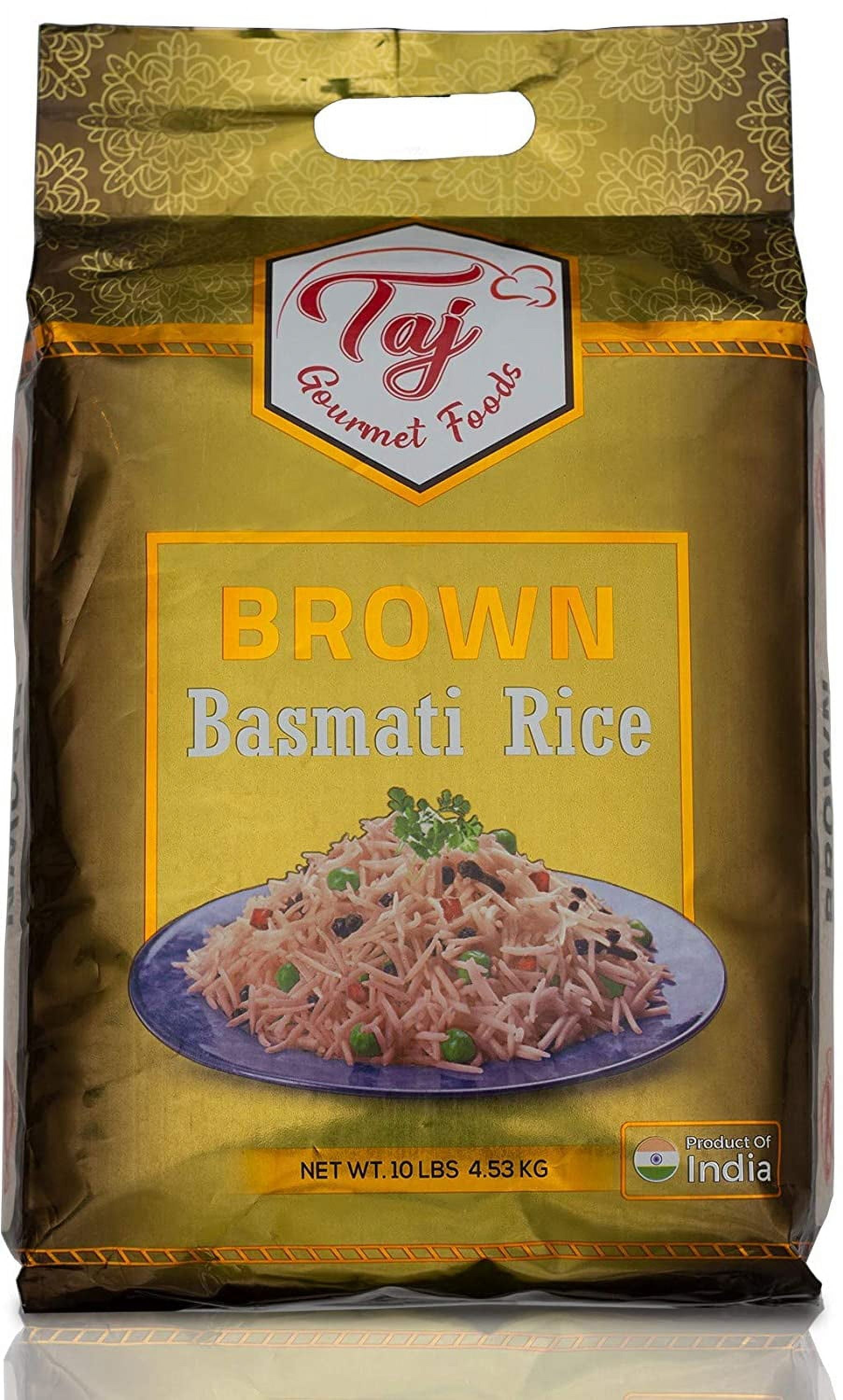 TAJ Gourmet Brown Basmati Rice, Naturally Aged, 10-Pounds - Walmart.com