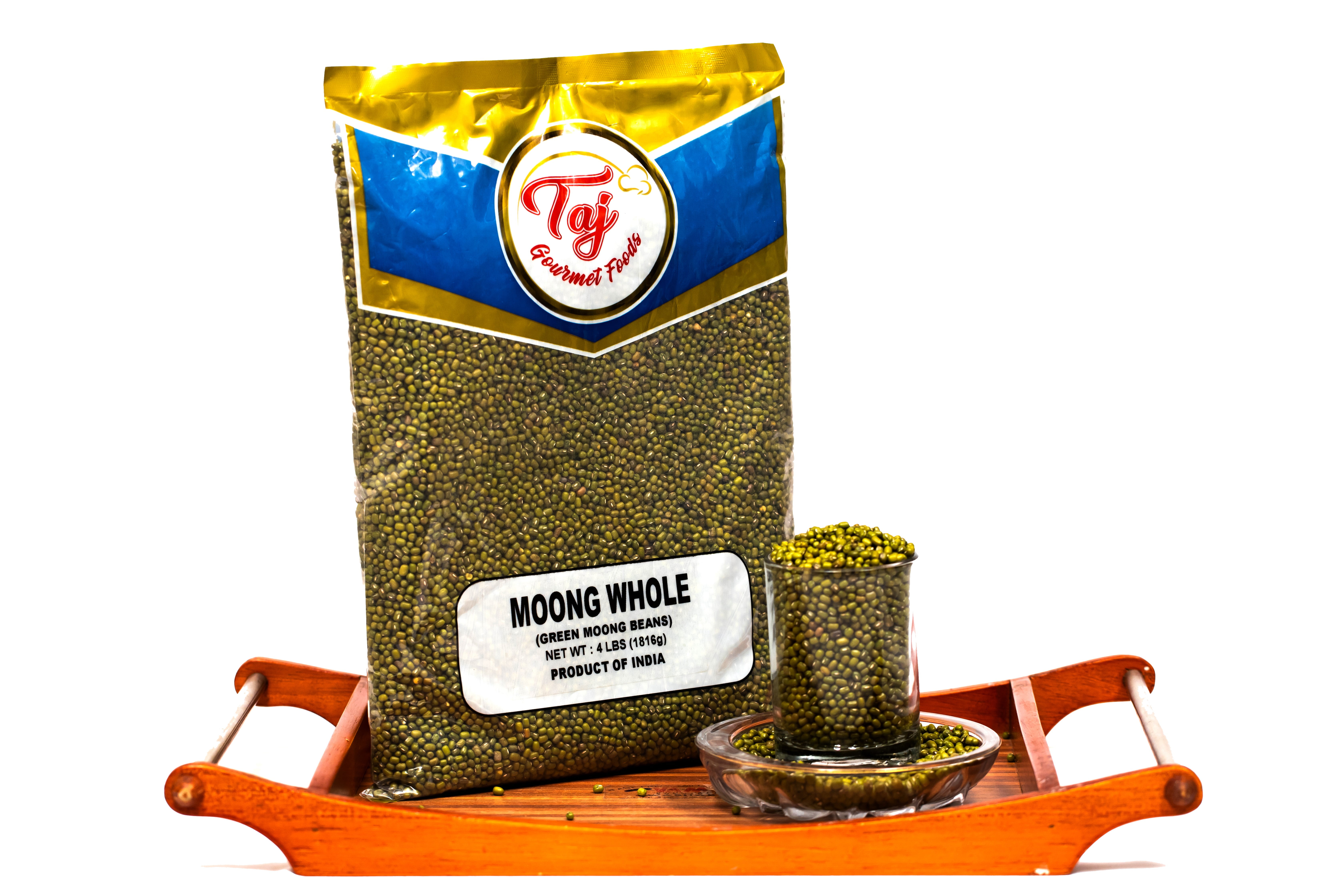 TAJ Premium Indian Moong Dal Whole, Mung Beans, 8 lbs - Walmart.com