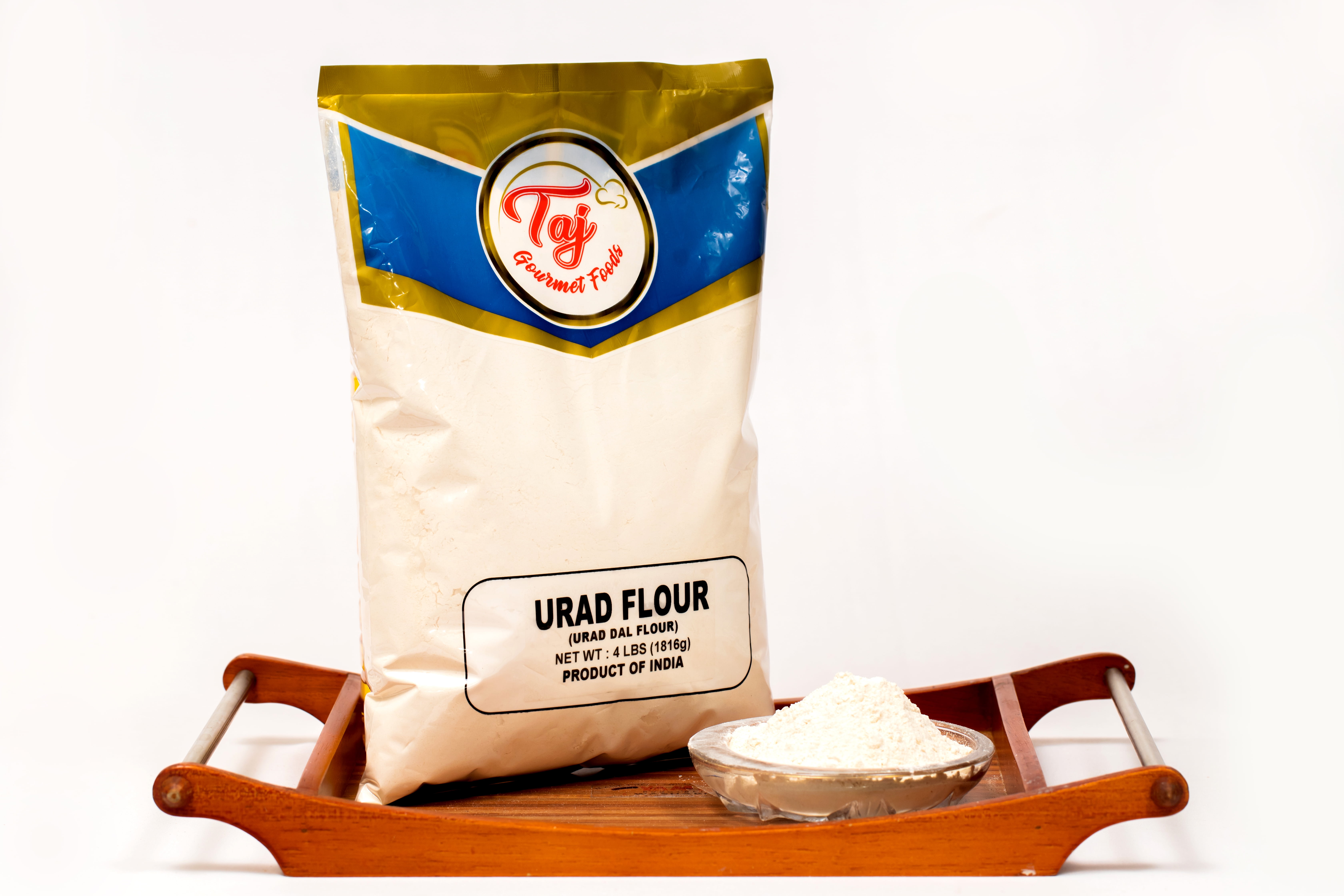 TAJ Premium Urad Flour (White Lentil Flour, Udad Flour), 4 lbs ...