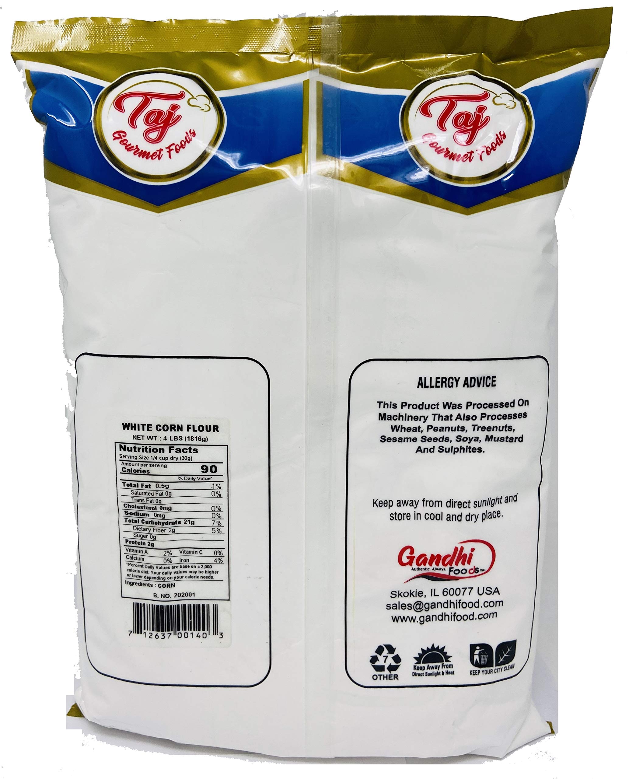 TAJ White Corn SCH4 Flour, 4-Pounds - Walmart.com