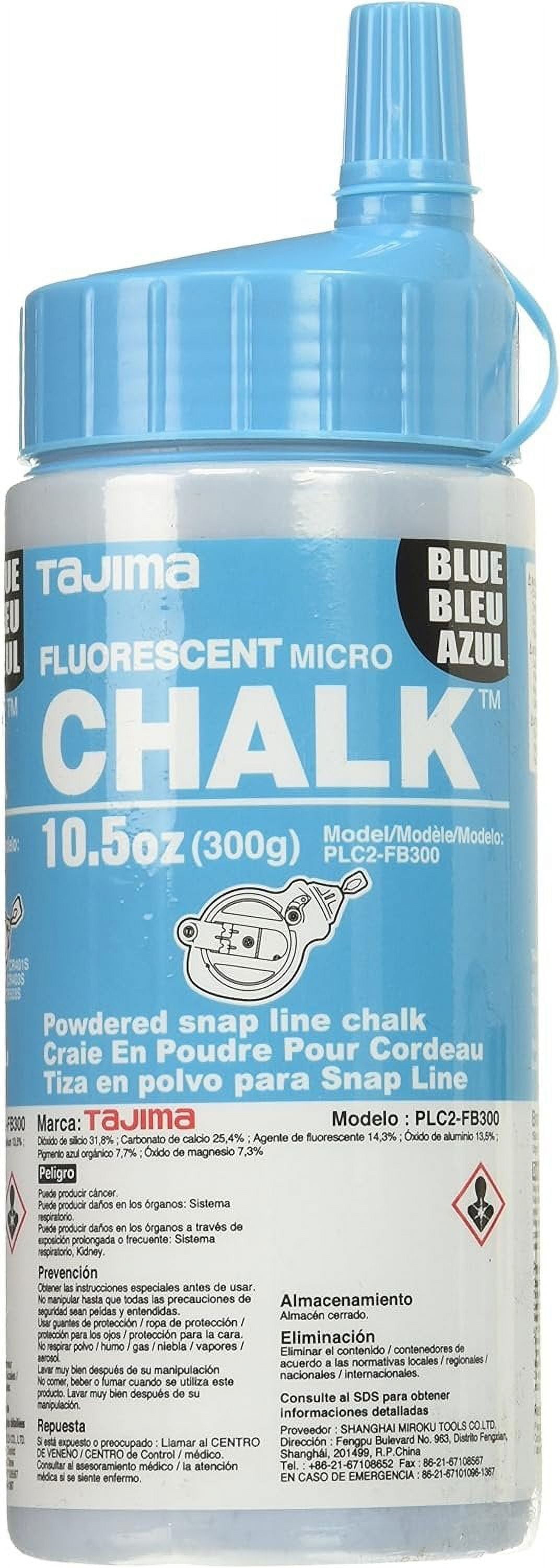 TAJIMA Micro Chalk - Fluorescent Blue 10.5 oz 300g Ultra-Fine Snap-Line ...