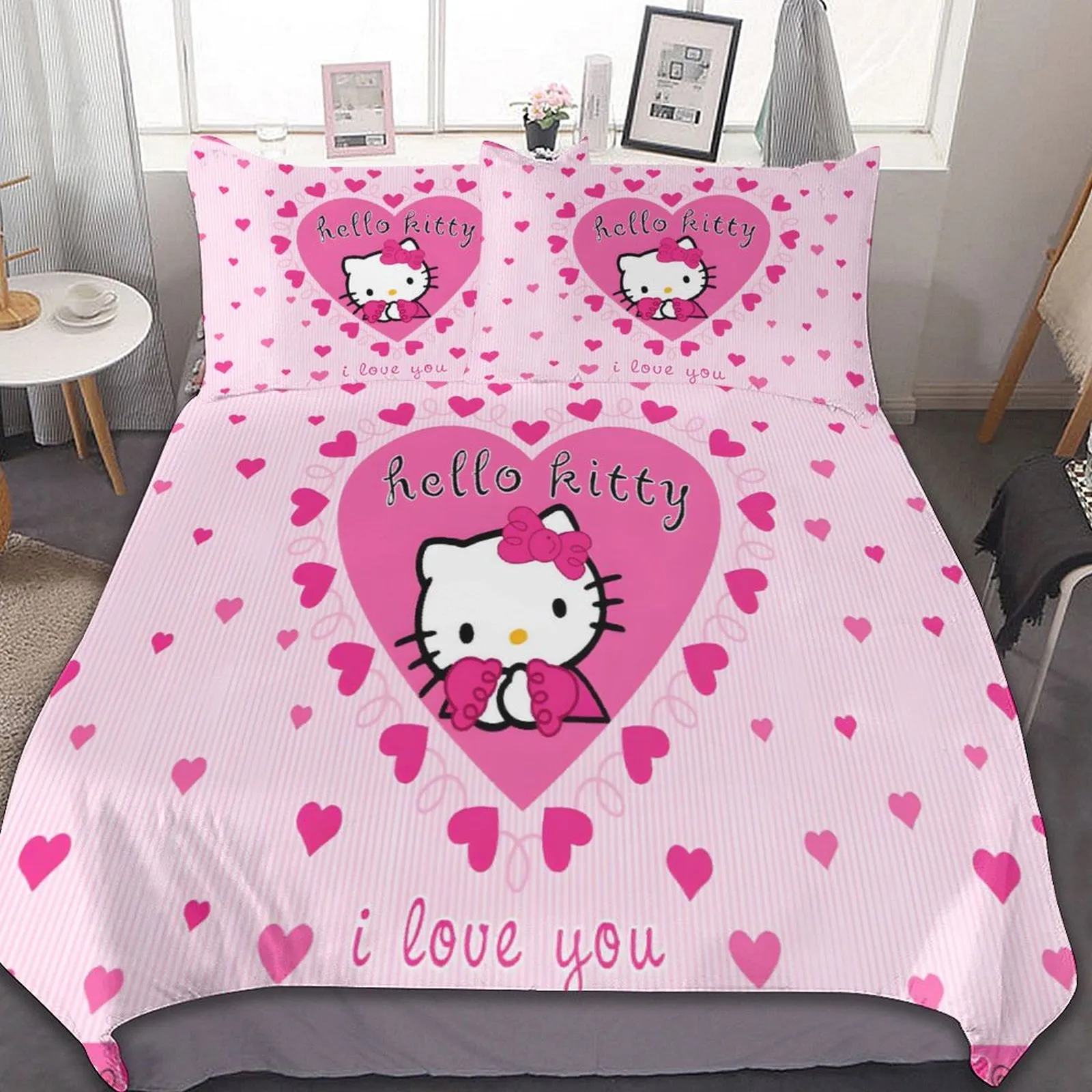 TAKARA Hello Kittys Bedding Set Quilt Duvet Cover Comforter Pillow Case ...