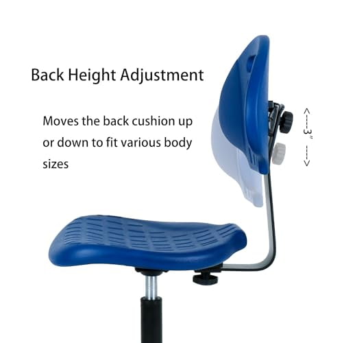 TAKE UR SEAT® Deluxe Polyurethane Drafting Lab Stool Chair, 18 ...