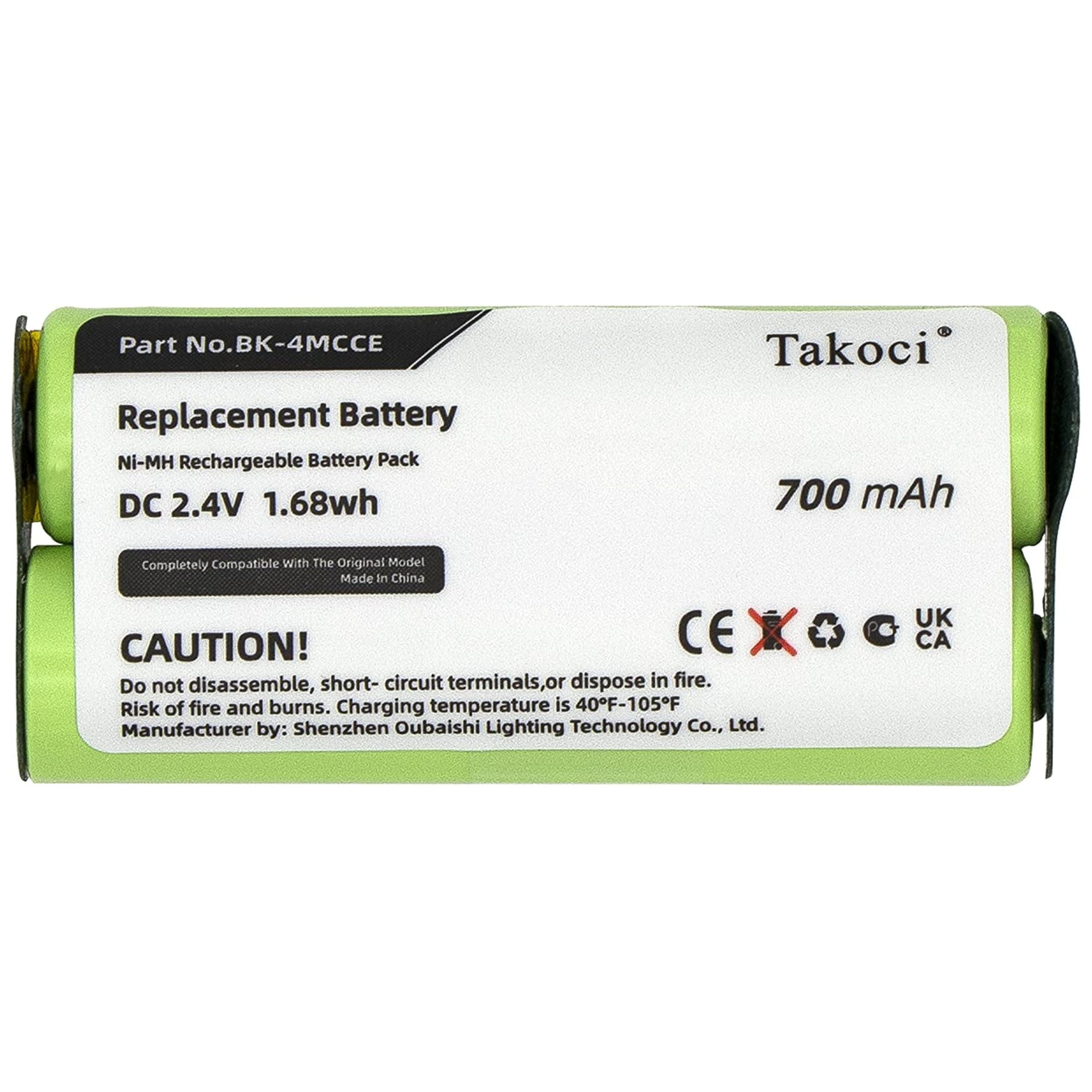 TAKOCI 700mah Replacement Battery MMF7 for Waterpik 900 Sonic ...