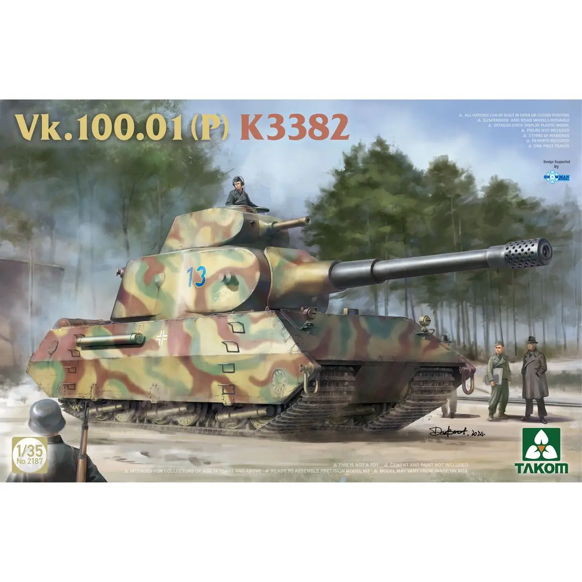 TAKOM 2187 1/35 Vk 100.01(P) K3382 - Scale Model Kit - Walmart.com