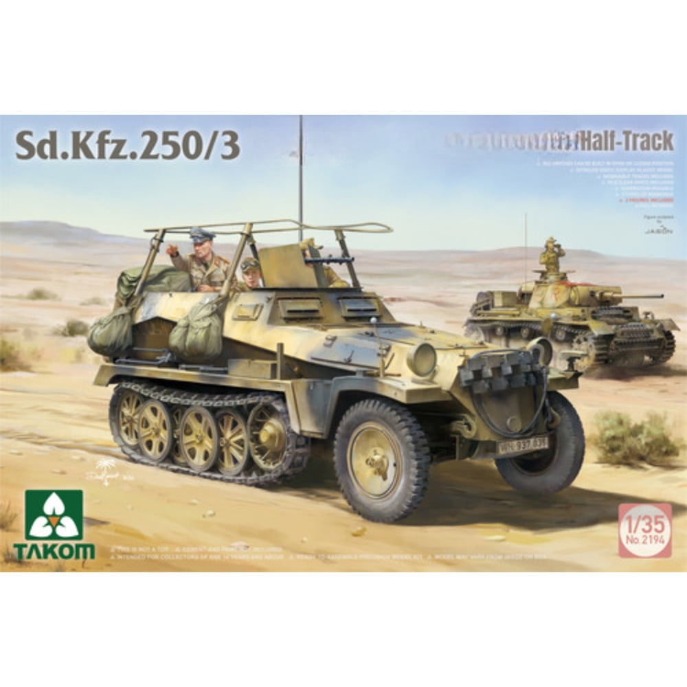 TAKOM 2194 1/35 Scale Sd.Kfz.250/3 Half-Track Model Kit - Walmart.com