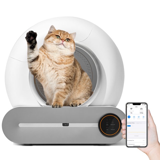 TAKOYI Automatic Cat Litter Box, Self Cleaning Scooping and Odor ...