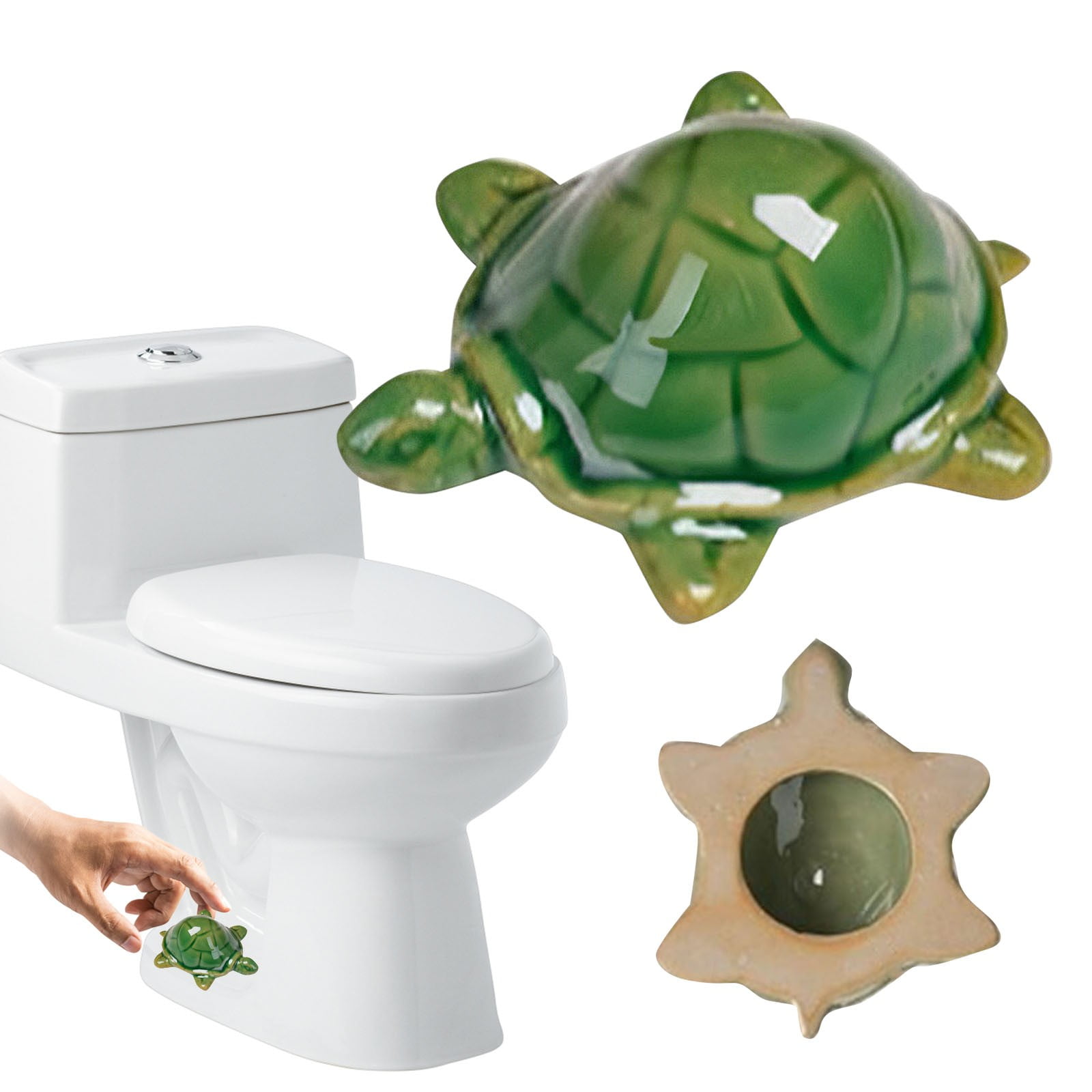 TAKTUK Bathroom Accessories Home Essentials Turtle Toilet Cover Ceramic ...