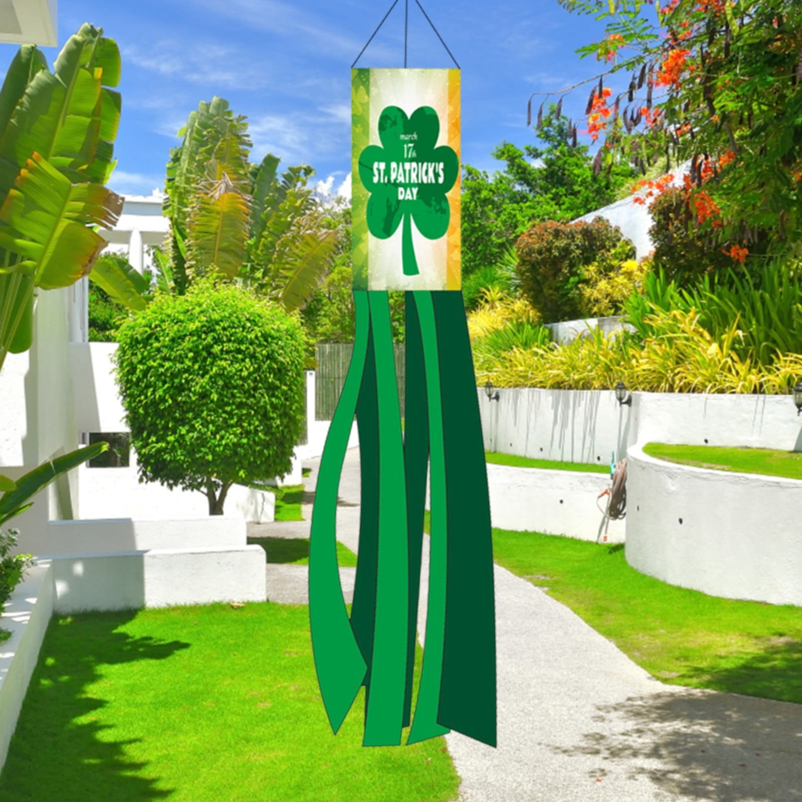 TAKTUK Garden Decor Patio Decor Irish Carnival Windsock Flag Windsock ...