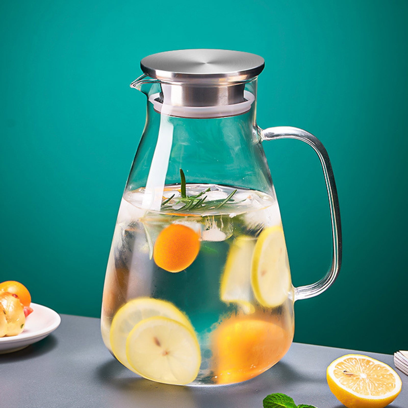 TAKTUK GlWater Jug,Gallon Pitcher with Lid,Cold Water Pot GlLuxury ...