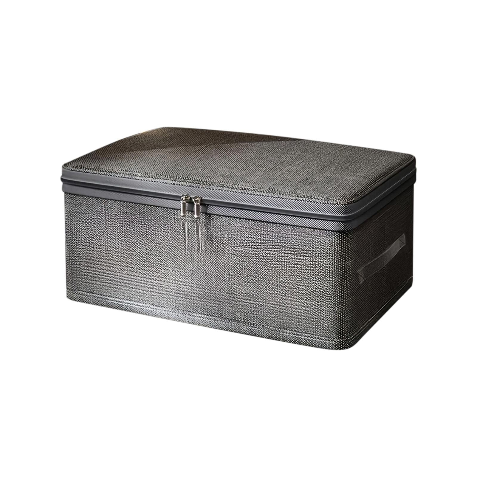 TAKTUK Storage Bins with Zipper Lid, Storage Boxes with Handles PP ...