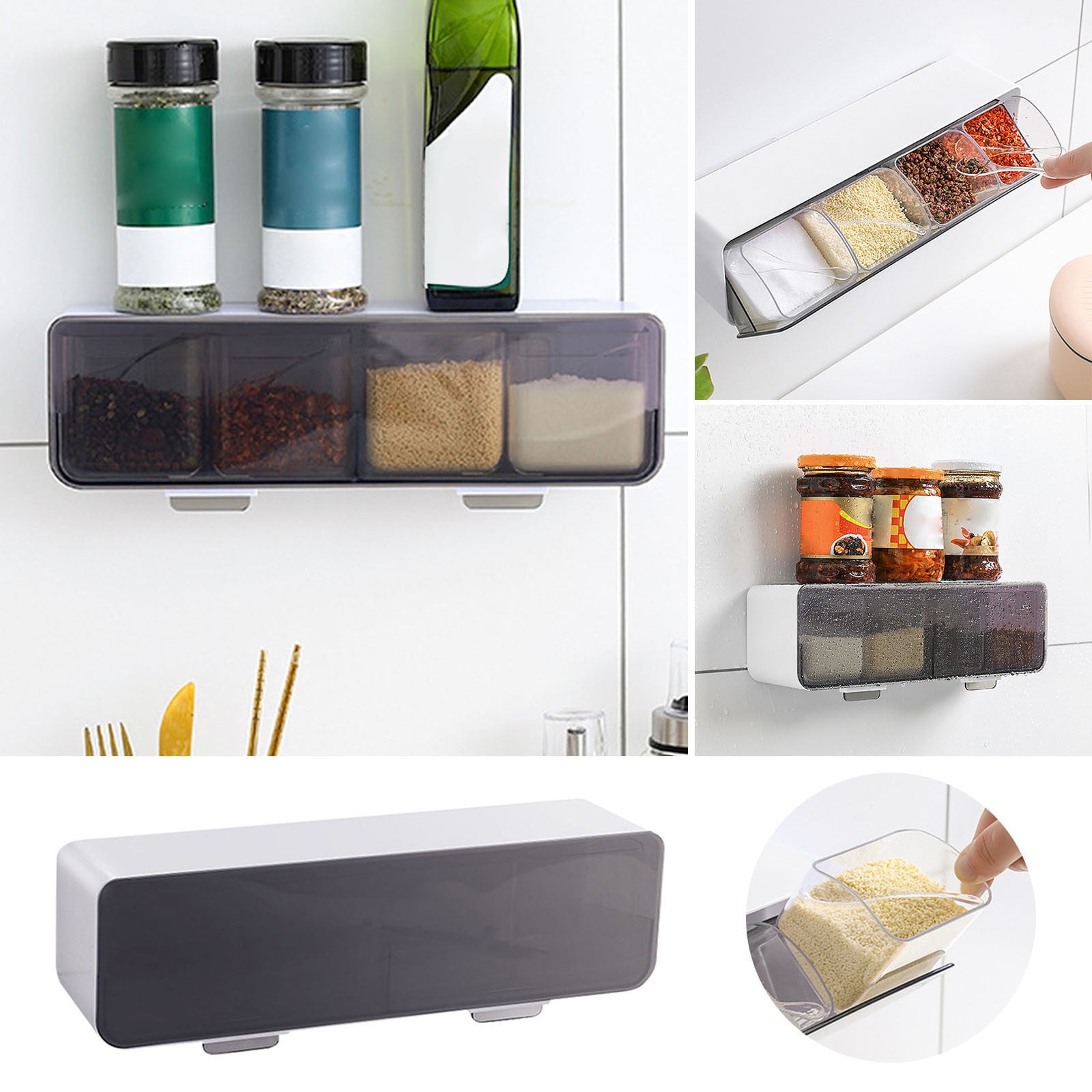 TAKTUK Tools,Kitchen Utensils Set,Wall Mounted Kitchen Sugar Condiment ...