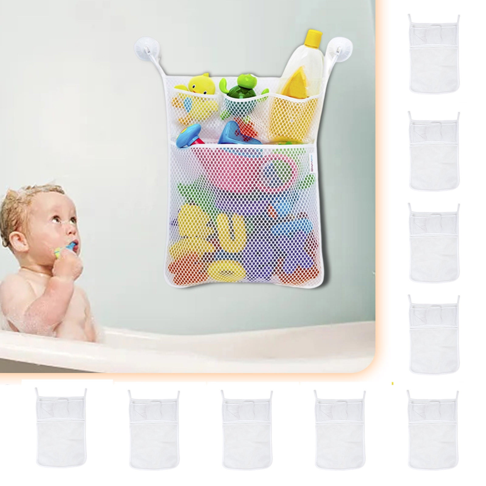 TAKTUK Toy Storage,Bath Toy Organizer +Extra Bath Toy Storage Net ...