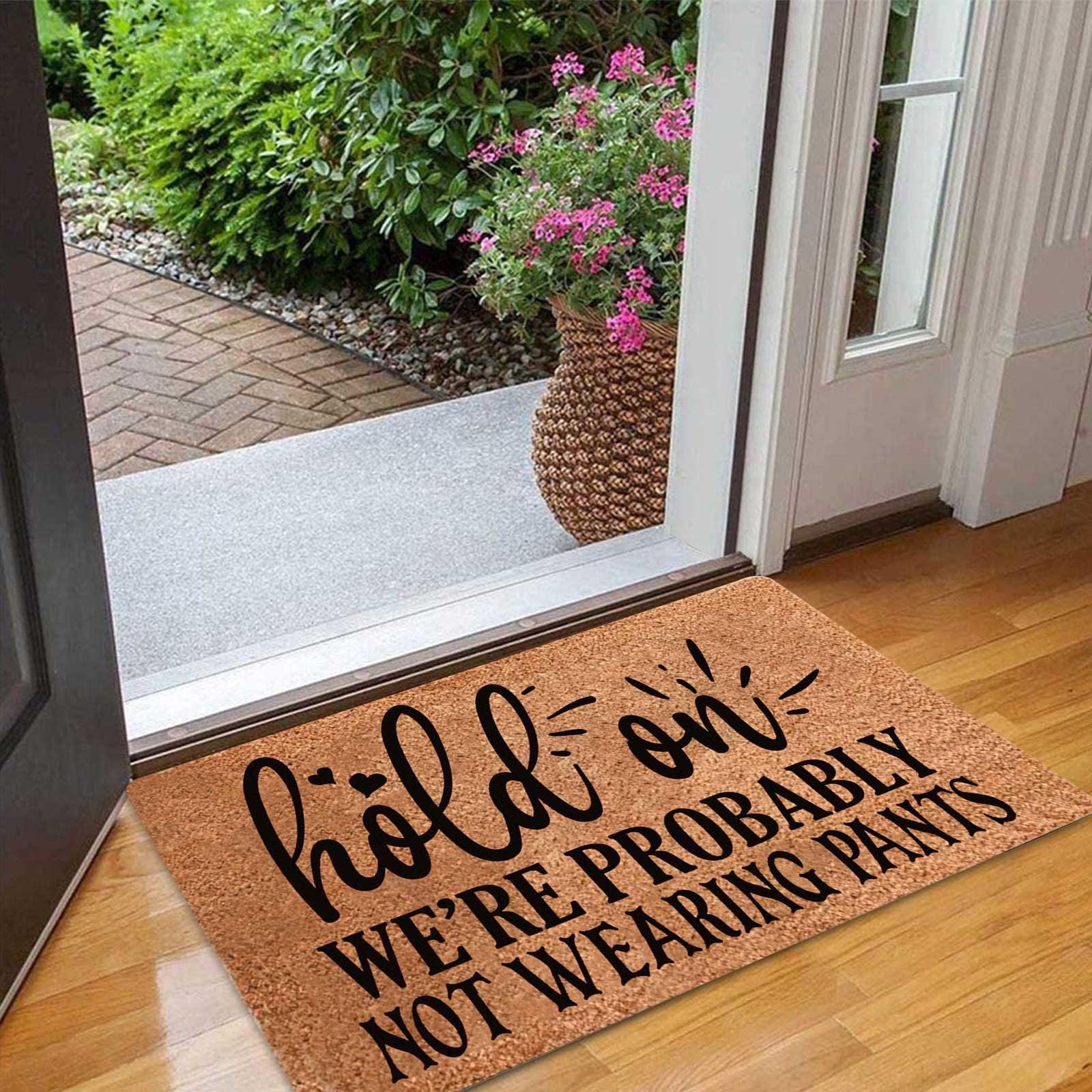 TAKTUK Welcome Matt Outdoor Front Door Mat Outside Entrance Funny ...