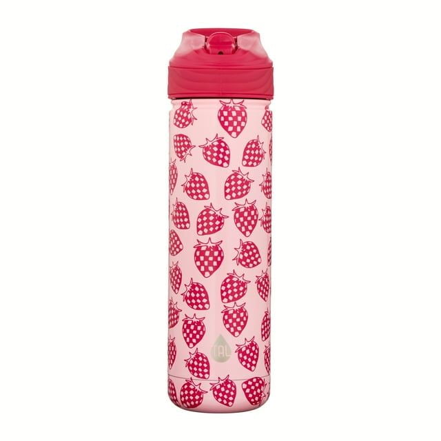 TAL 26oz Stainless Steel Water Bottle with Straw - Strawberry Print ...